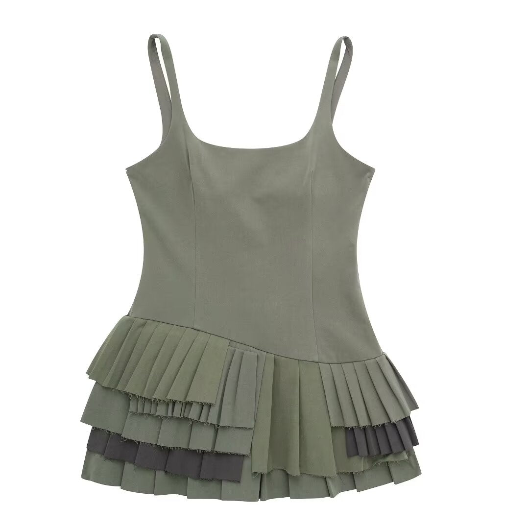 Box Pleat Mini Playsuit Dress – The Alley Online